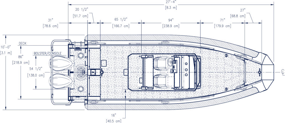 SAFE 2510W Center Console - SAFE Boats